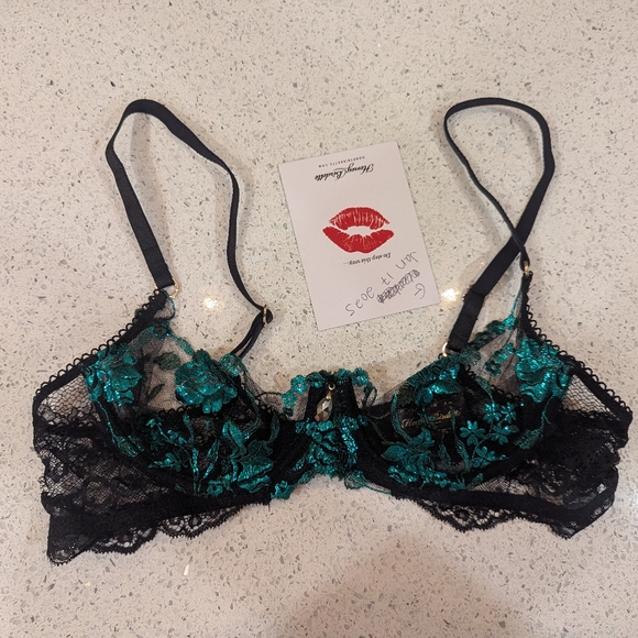 Honey Birdette | Intimates & Sleepwear | Whitney Emerald Bra 34b | Poshmark